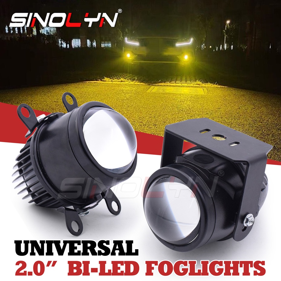 Sinolyn 2.0 นิ้ว Mini Bi LED หมอกไฟ PTF Universal 3000K 6000K 35W LED ...
