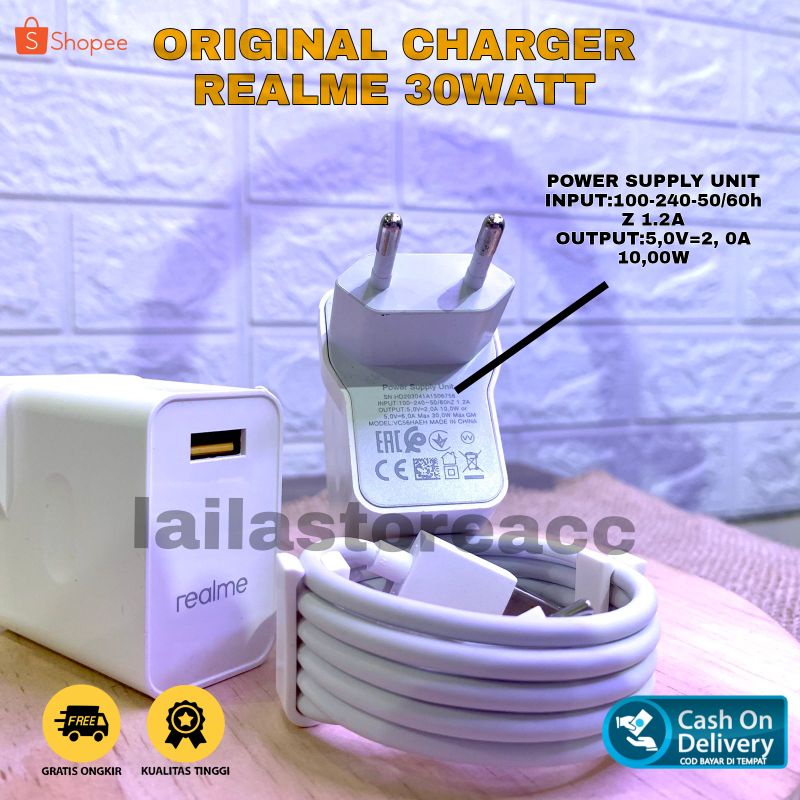 Realme Charger 30 วัตต์แฟลชชาร์จ TYPE C 6 6s 6 Pro 7 8 X2 X3 X3 Super ...