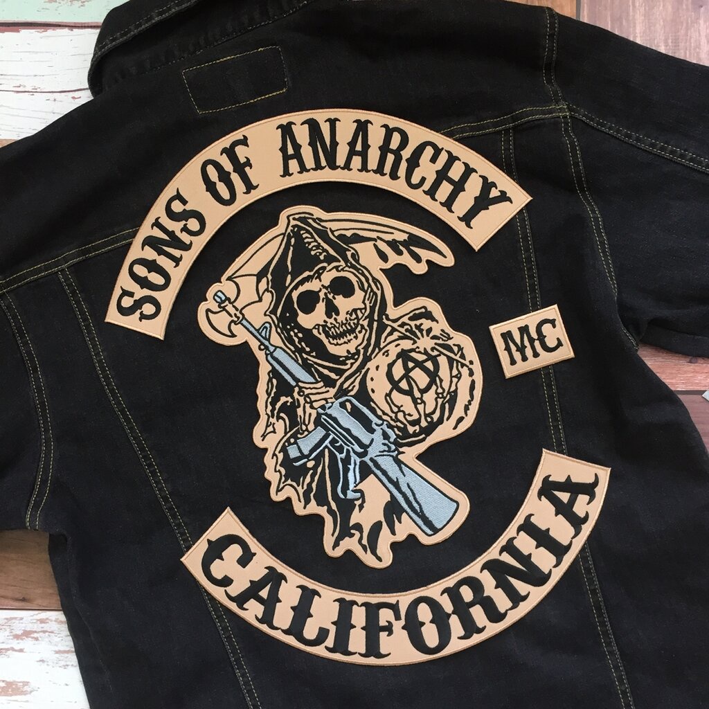 Set 4 ชิ้น Sons Of Anarchy ตัวรีดติดเสื้อ อาร์มรีด อาร์มปัก ตกแต่งเสื้อ ...