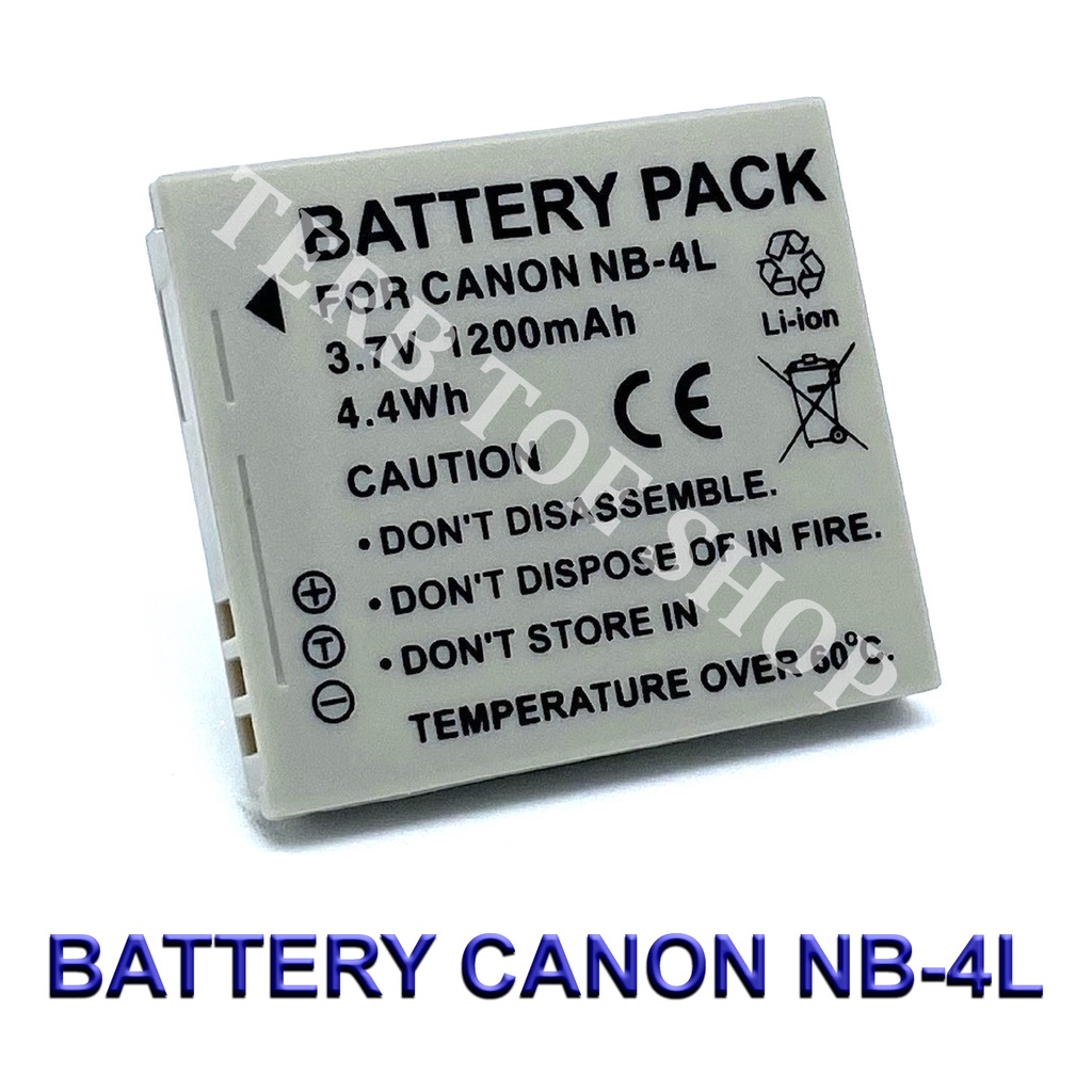 NB-4L / NB4L Camera Battery For Canon IXUS 30,40,50,60,70,80,100 HS,300 ...