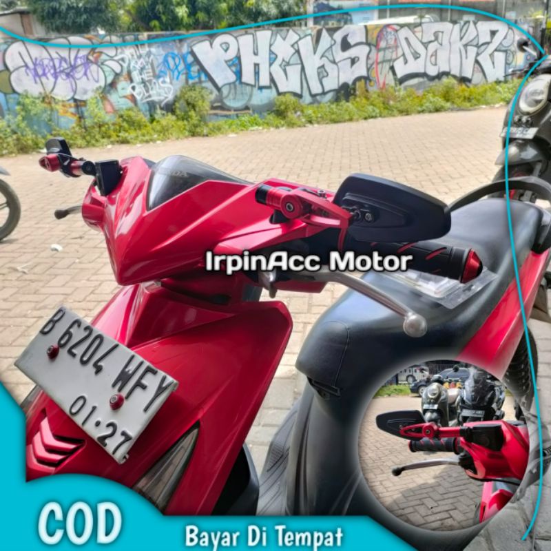 Putih Tomok Oval Simple Mirror Adv 160 150 Universal Honda Motorcycle ...