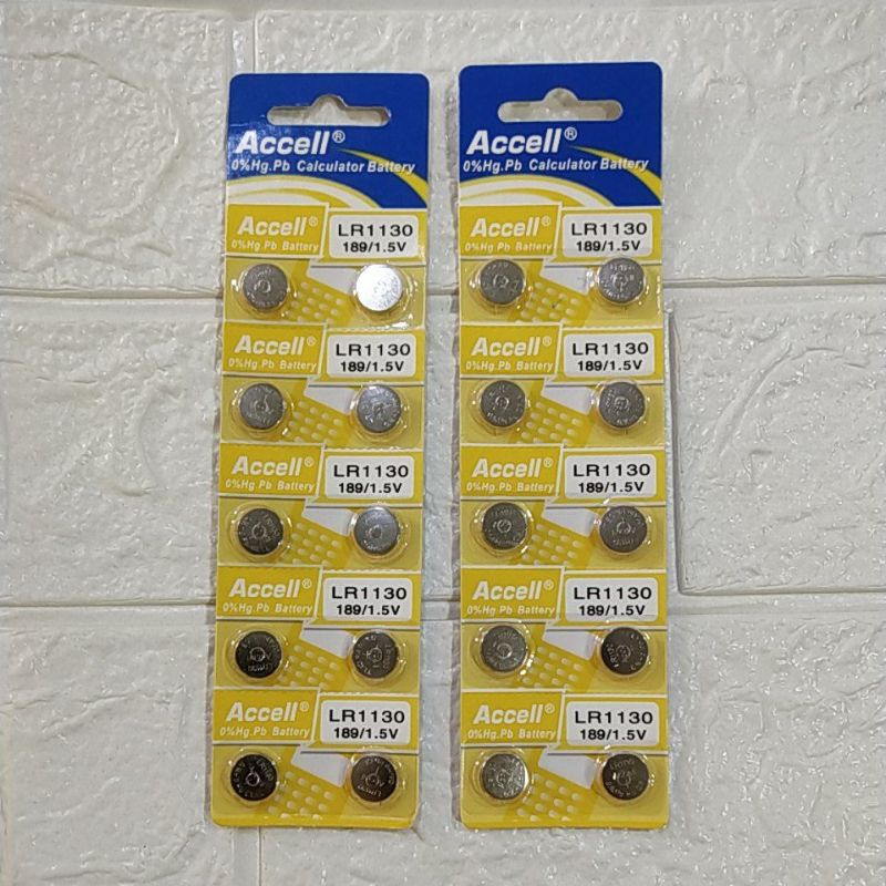 ถ่านกระดุม ACCELL รุ่น LR1130 189/1.5V (1 แผง/10 ก้อน) | Shopee Thailand