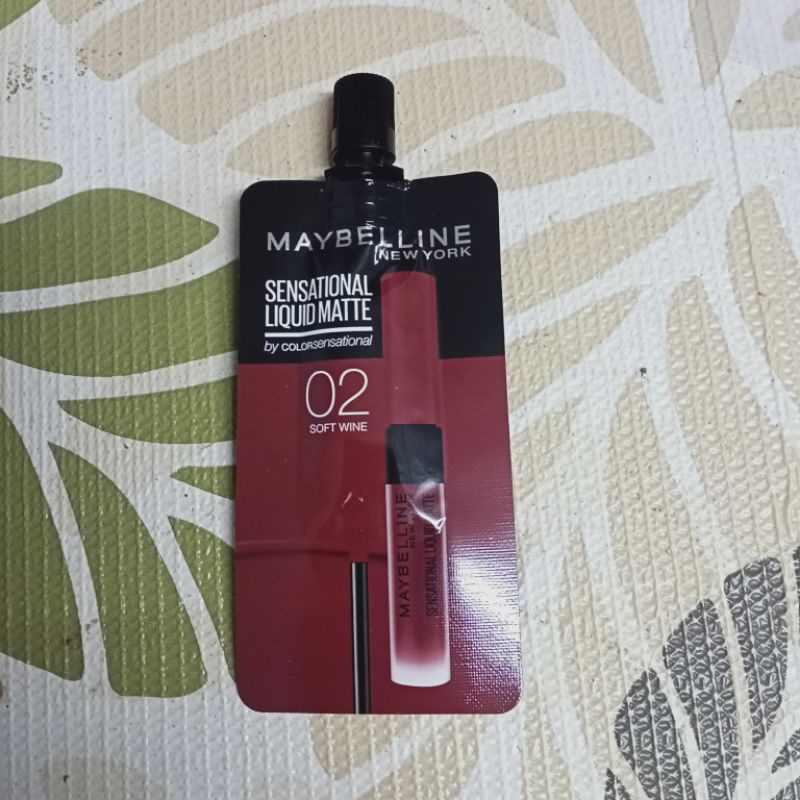 ( 1 ซอง) โฉมใหม่แบบซอง Maybelline Sensational Liquid Matte lip sachet ...