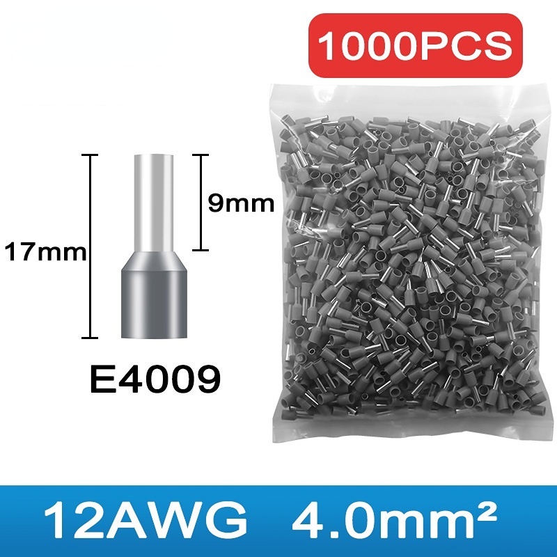 ชุดหางปลาเชื่อมต่อสายไฟ PVC E0508 E7508 E1008 E1508 E4009 E6012 1000 ชิ้น ต่อแพ็ค | Shopee Thailand