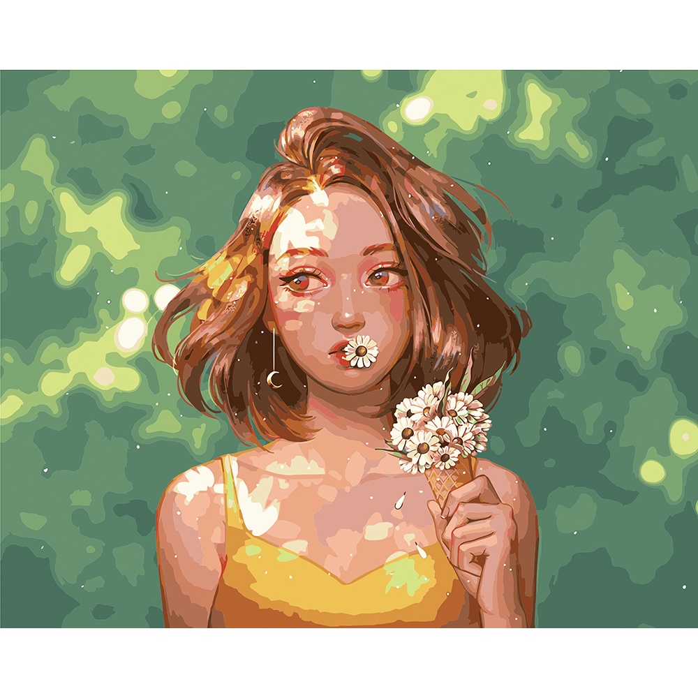 Orfon] ภาพวาดสีน้ํามัน รูปดอกไม้ 40x50 ซม. ของขวัญ สําหรับตกแต่งบ้าน DIY | Shopee Thailand