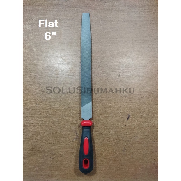 เหล็กเพลท 6" (15ซม.) ด้ามยาง/FLAT-POINTED FILE+Handle | Shopee Thailand