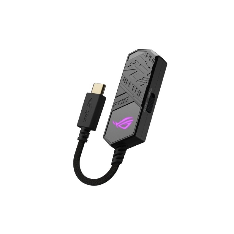 ASUS Sound Card ROG Clavis USB-C to 3.5 mm DAC (Lighting Aura RGB, USB ...
