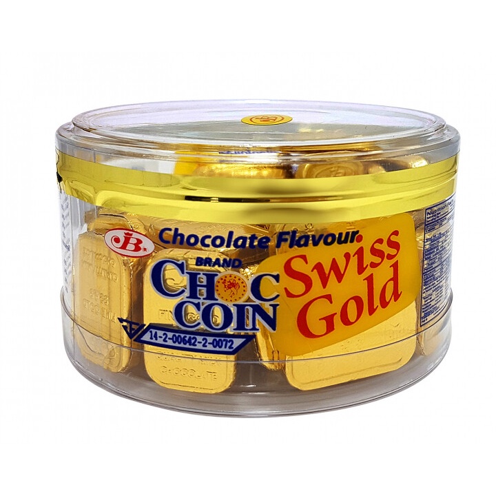 Choc Swiss Coin Gold ช็อกโกแลต ช็อค สวิส คอยน์ ทอง บรรจุ 60 เม็ด ...