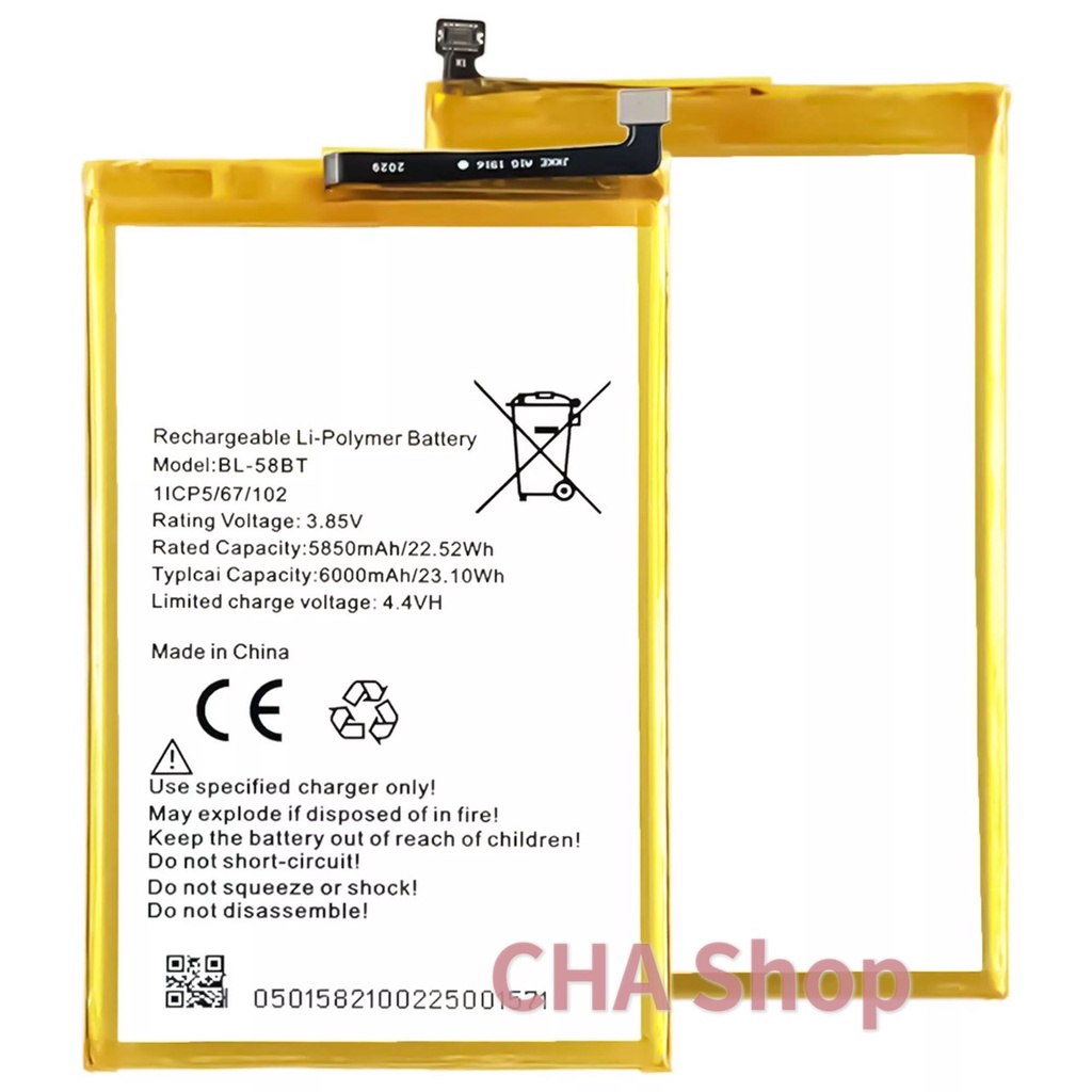 แบตเตอรี่ Tecno Pouvoir 4 / Pova / LC7 , LD7 Battery BL-58BT 6000mAh ...