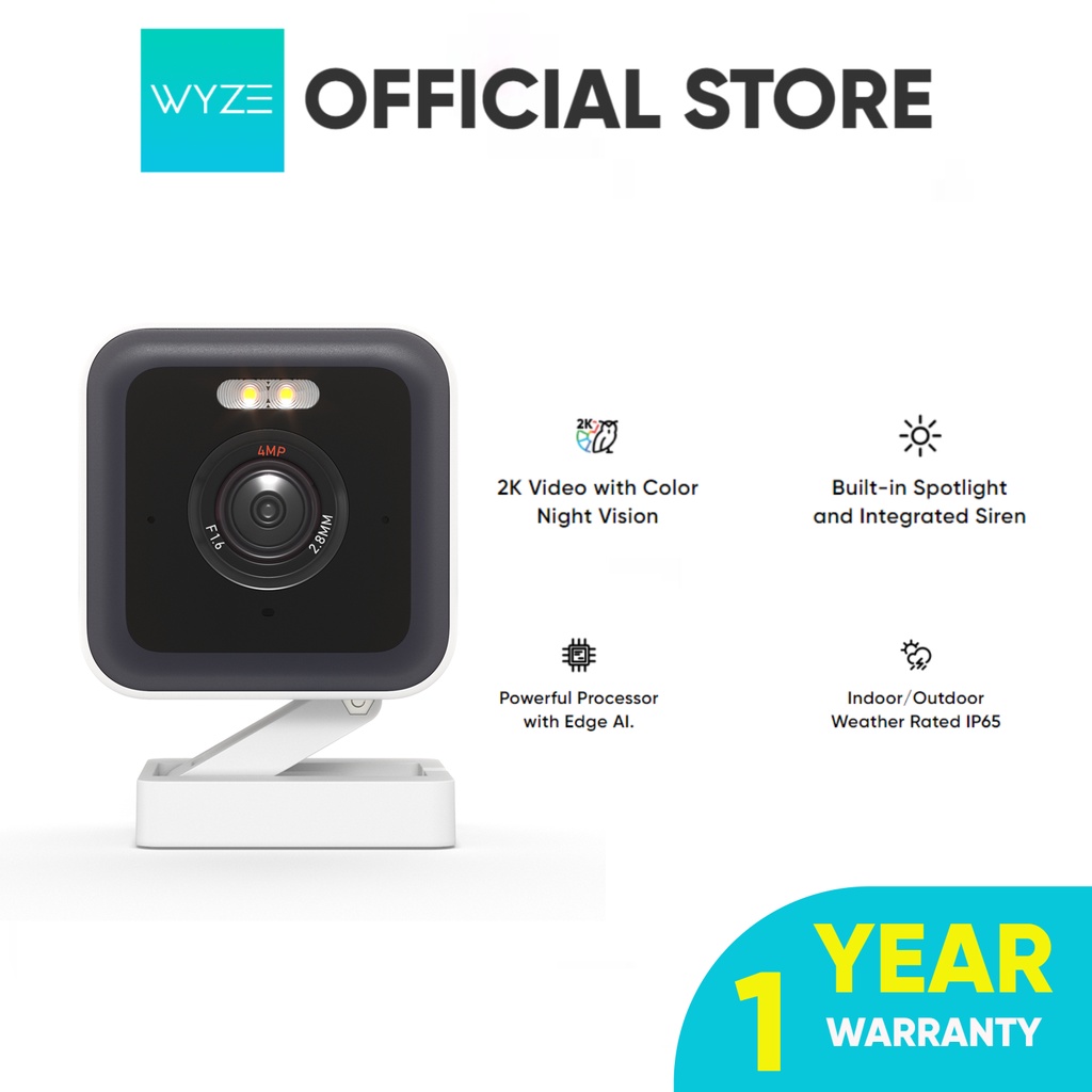WYZE Official StoreWYZE Cam v3 Pro แบบมีสายในร่ม/กลางแจ้ง 2K Smart ...