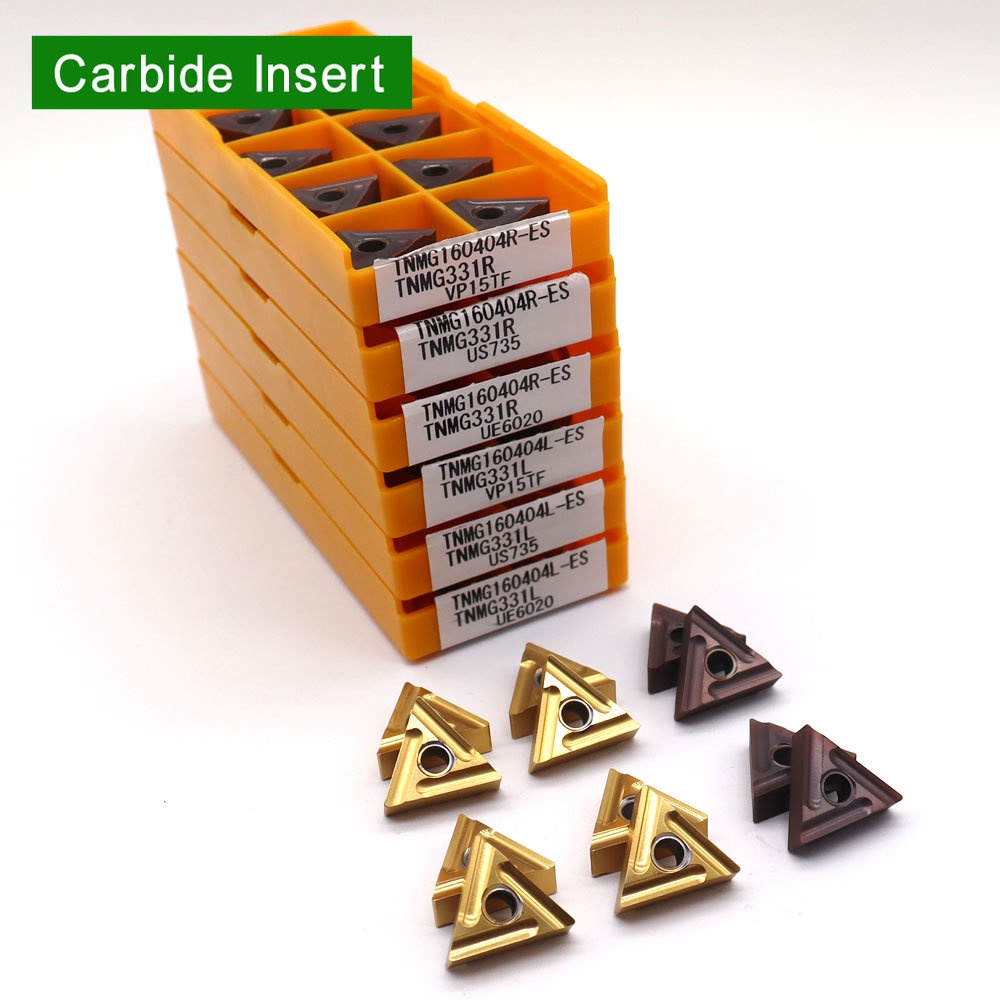 TNMG 10 ชิ้น160404L ES UE6020 US735 VP15TF TNMG160404R ES เครื่องมือ ...