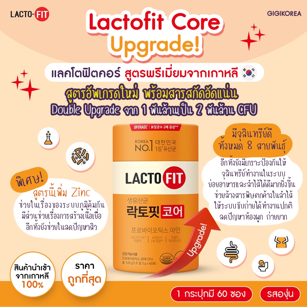 พร้อมส่ง ของแท้ ถูกที่สุด Lacto Fit CORE Detox Probiotic แลคโตฟิต ดีท็อก ปรับสมดุลลำไส้ ขับถ่าย ...