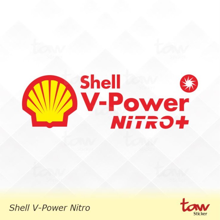 Shell V Power Nitro Cutting Sticker สติ๊กเกอร์ติดหมวกกันน็อคแล็ปท็อป ...