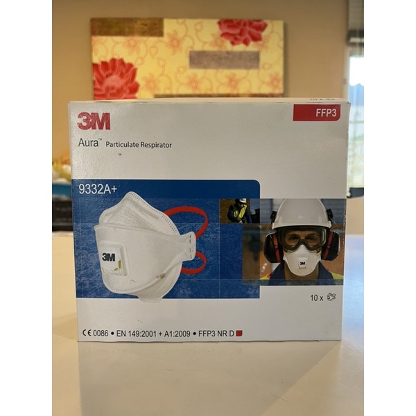 3M 9332A+, FFP3 Valved Respirator, Box of 10, Best Before 02/2024 (New ...