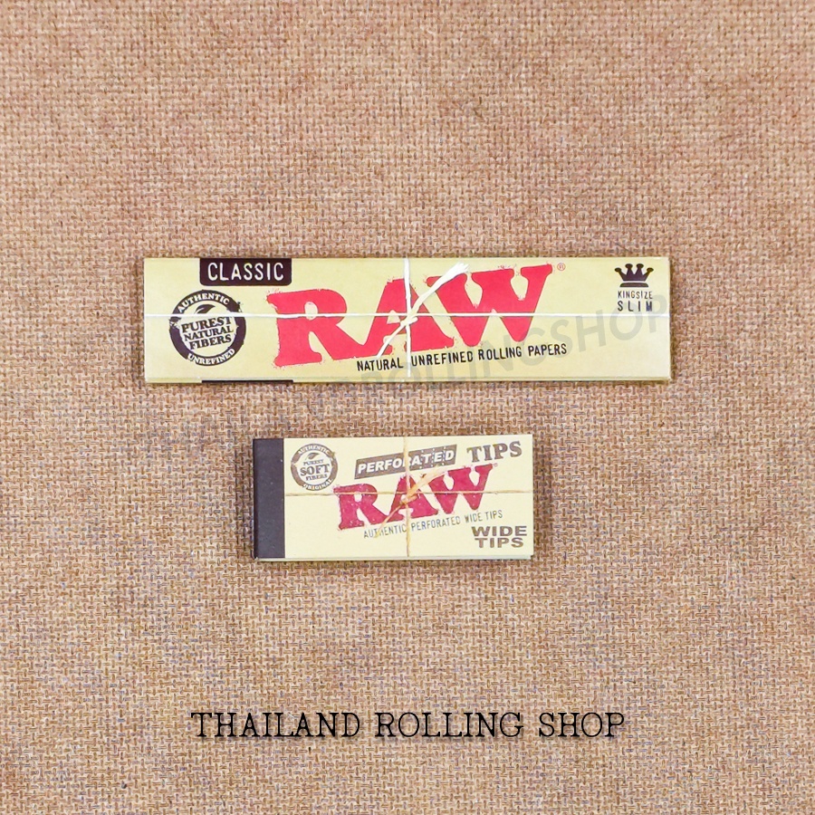 (พร้อมส่ง) ชุดโรลกระดาษมวน+ทิป RAW Combo King Size Slim Set 110มม ...