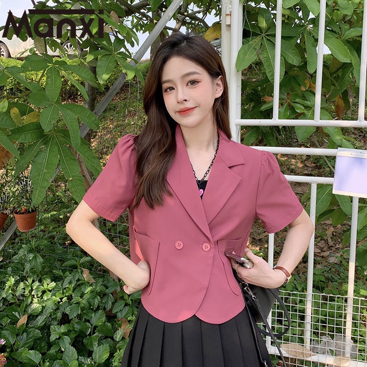 Manxi สุทเเบบใหม่ สูทเกาหลี เสื้อเเจ็ตเก็ต เสื้อเบลเซอร์ 2022 ใหม่ ...