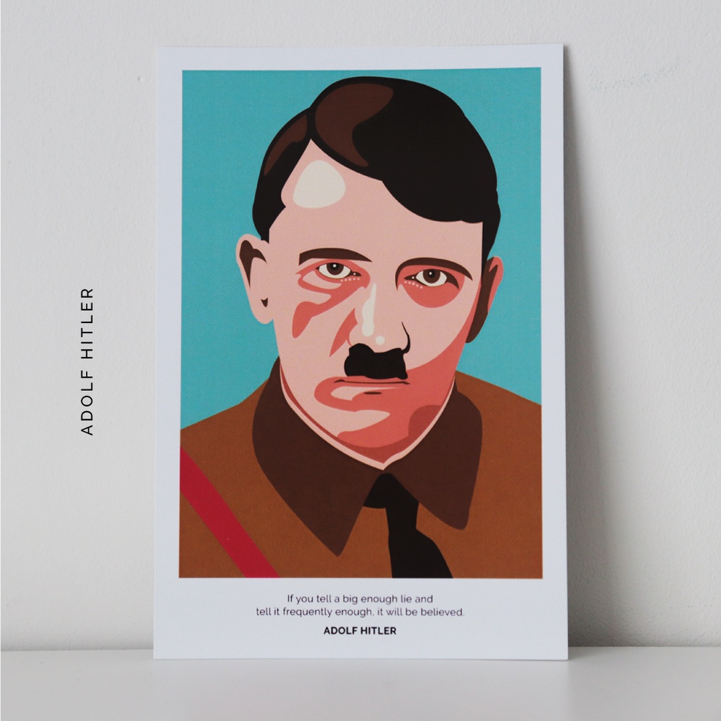 โปสการ์ดภาพบุคคลสำคัญ ADOLF HITLER (อดอล์ฟ ฮิตเลอร์) | Shopee Thailand