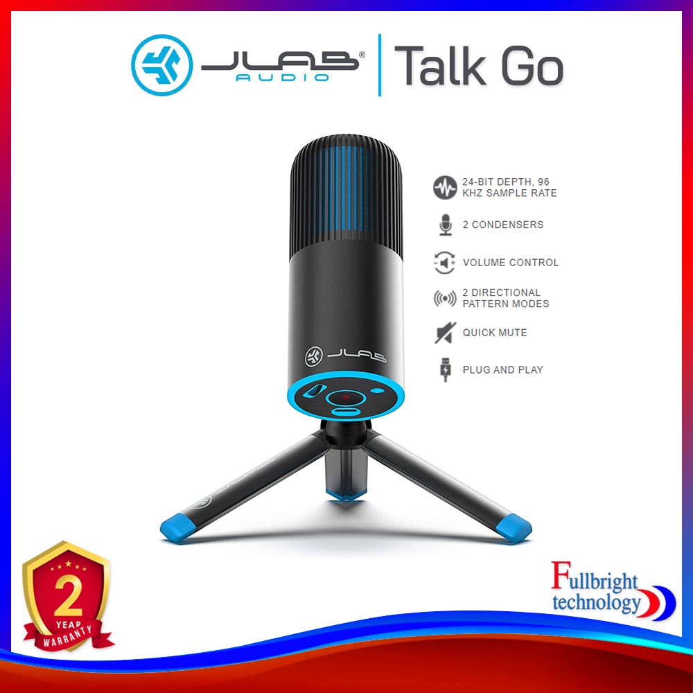 JLab Talk Go USB Microphone ไมโครโฟนคอนเดนเซอร์ สำหรับอัดเสียง คุณภาพ ...