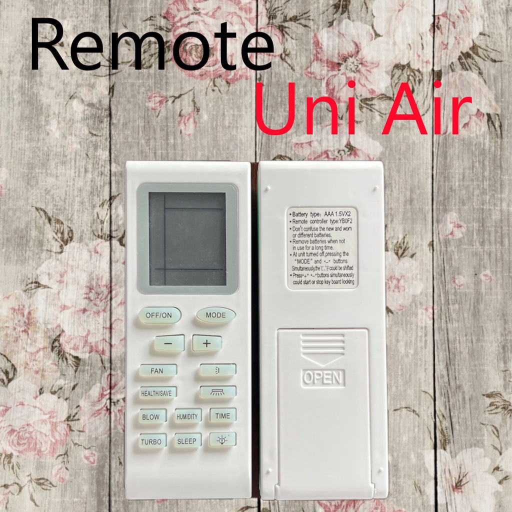 [ 1 อัน ] Remote Uni Air รีโมทแอร์ ยูนิ แอร์ ราคาประหยัด เพียงใส่ถ่าน ...
