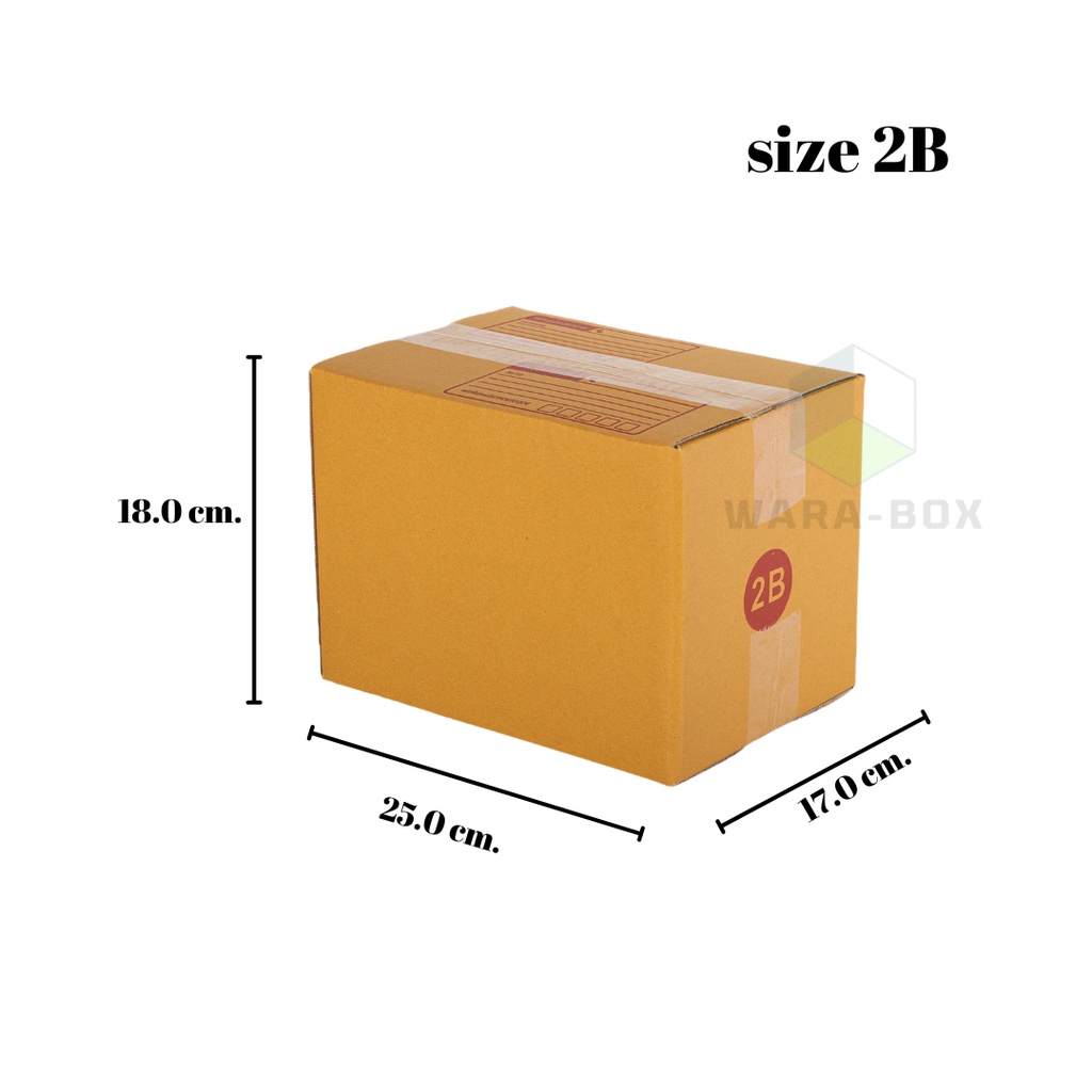 กล่องไปรษณีย์ กล่องพัสดุ Size 2B ขนาด 17x25x18 cm. | Shopee Thailand