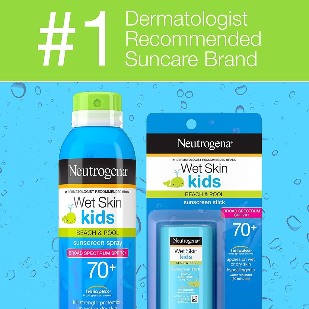 (กันแดดเด็กและผิวแพ้ง่าย สินค้านำเข้า) Neutrogena Wet Skin Kids, Beach ...