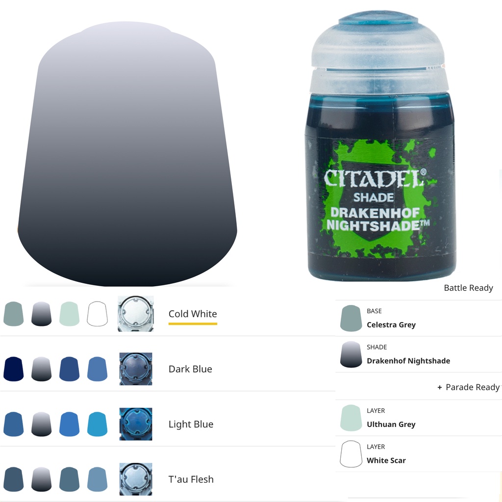 CITADEL COLOUR: SHADE สีอะคริลิคสูตรน้ำ กลุ่มสี เฉด ตัดเส้น ทำเฉดดิ้ง ...