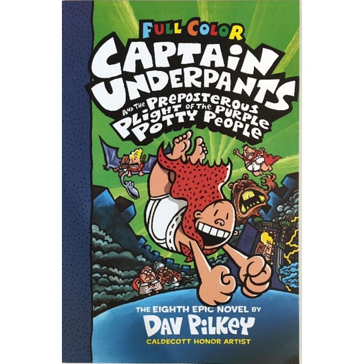 ใหม่ พิมพ์สี ปกอ่อน New Full Color Captain Underpants Dav Pilkey ...