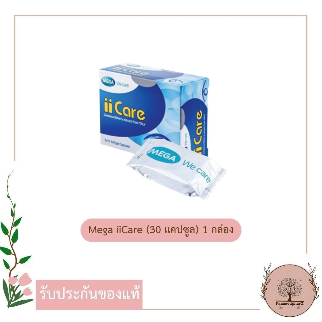 Mega We Care iiCare (30 แคปซูล) 1 กล่อง วิตามินบำรุงสายตา | Shopee Thailand