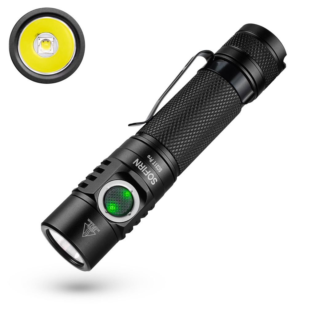 Sofirn ไฟฉายยุทธวิธี 2210 High Lumen SC31T Pro พร้อม Anduril UI SST40 ...