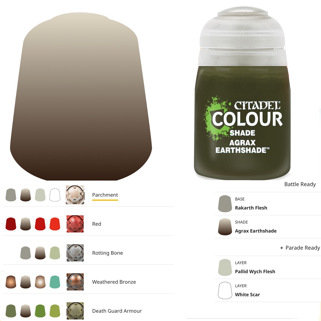 CITADEL COLOUR: SHADE สีอะคริลิคสูตรน้ำ กลุ่มสี เฉด ตัดเส้น ทำเฉดดิ้ง ...