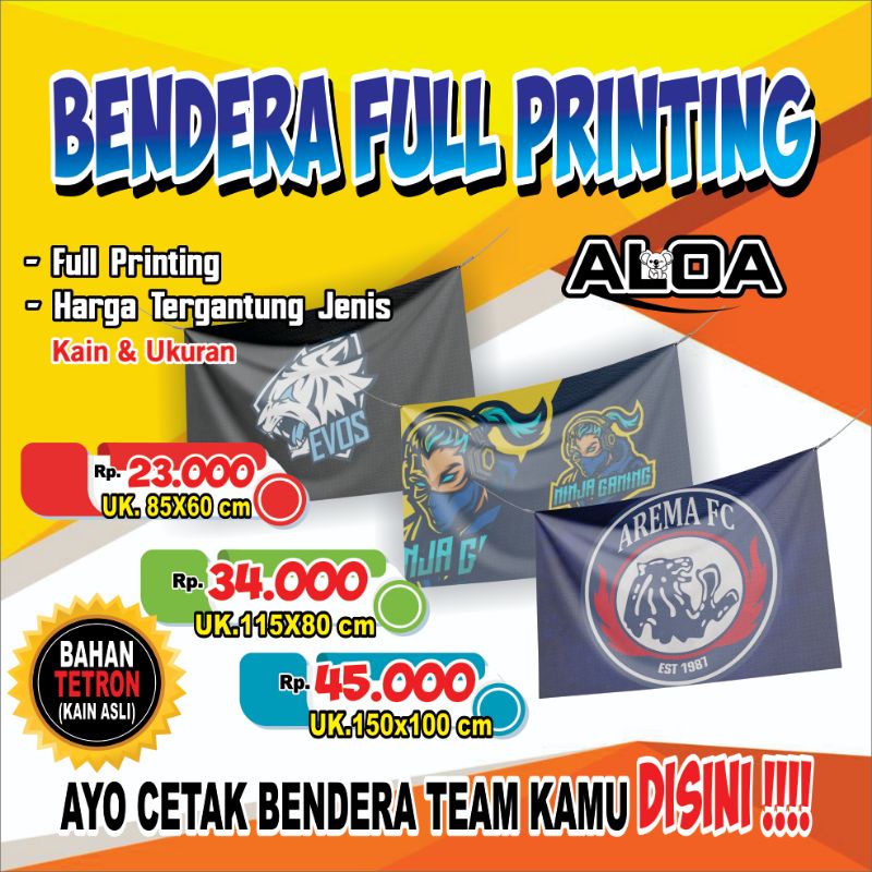 ธงพิมพ์ แบบเต็ม UMBUL - UMBUL, แบนเนอร์, แบ็คดรอป, วัสดุ TETRON, ผ้าดั้งเดิม, | Shopee Thailand