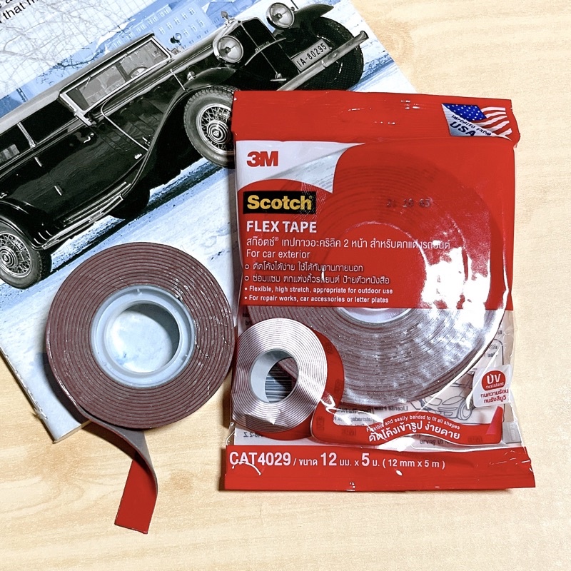3M scotch Flexi tape เทป 2 หน้า สำหรับงานตกแต่ง ขนาด 12 mm | Shopee ...