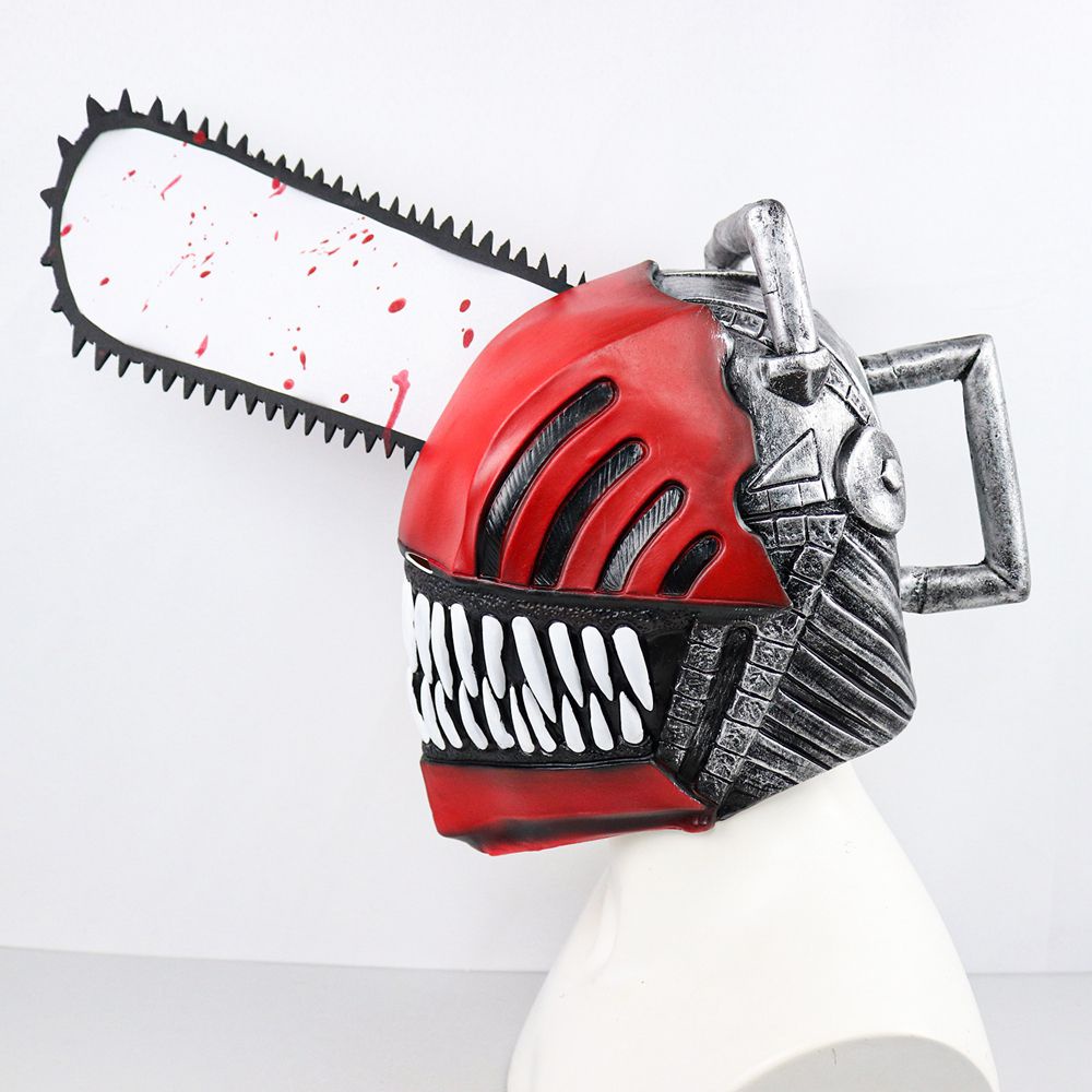 Anime Chainsaw Man Denji Cosplay Plush Mask Latex Masks Helmet ...