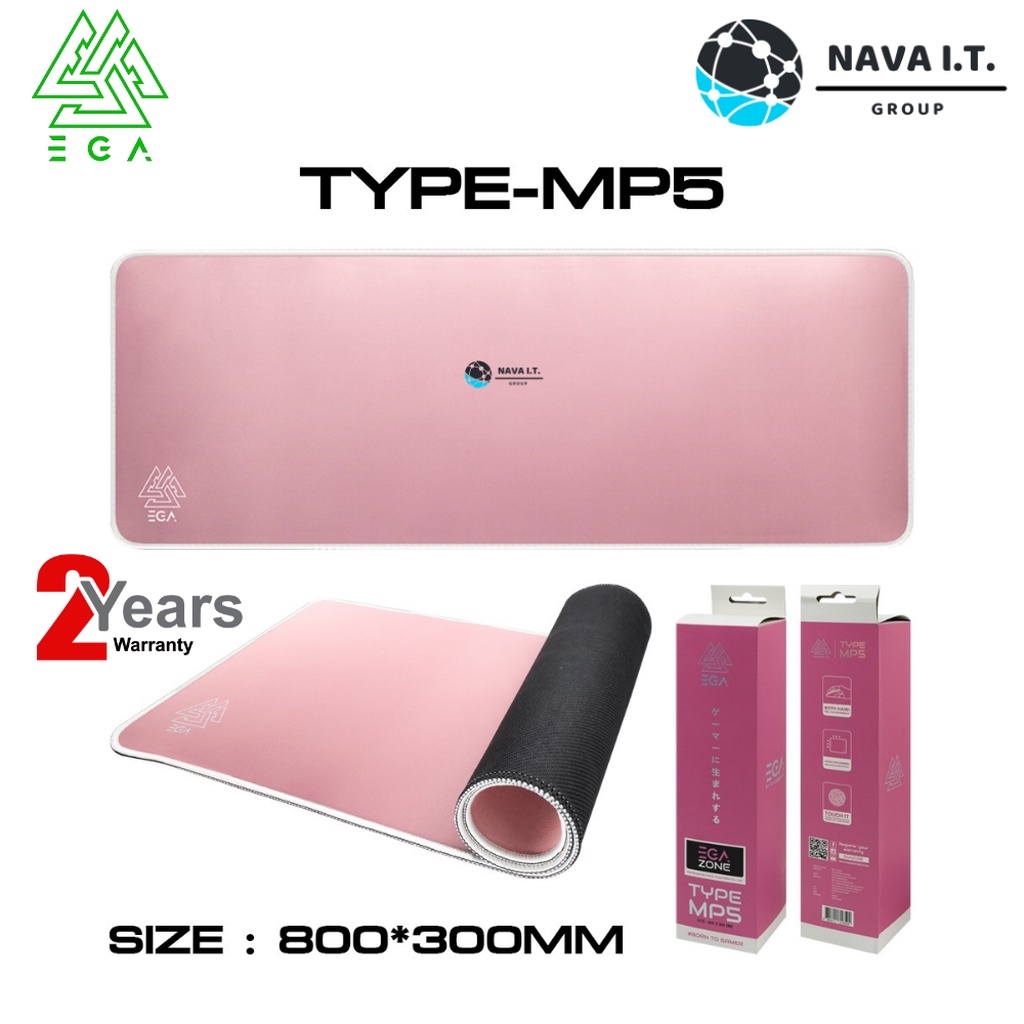 🛵มีส่งด่วน💨 EGA TYPE MP5 แผ่นรองเมาส์ MOUSE PAD PINK รับประกัน 2 ปี ...