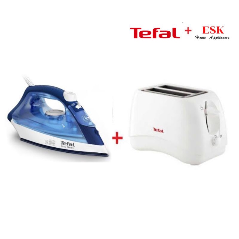 Tefal SET NY22_S02 เตารีดไอน้ำ รุ่น EASY STEAM FV1941+ เครื่องปิ้งขนม ...