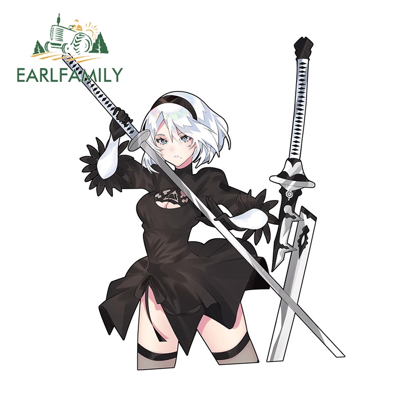 Earlfamily 13 ซม.NieR Automata 2B Render รถสติกเกอร ์ Creative เป ็ น ...