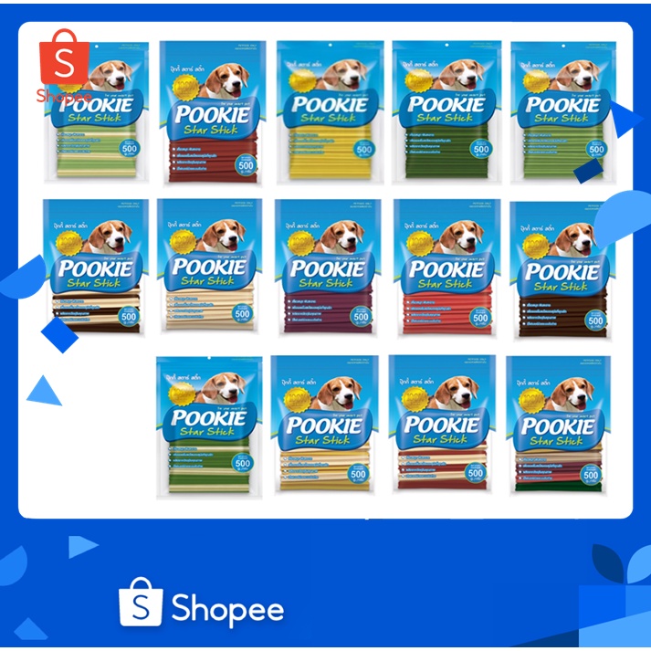 POOKIE Snack ขนมขัดฟันสุนัขทุกรสชาติ 500 g. | Shopee Thailand