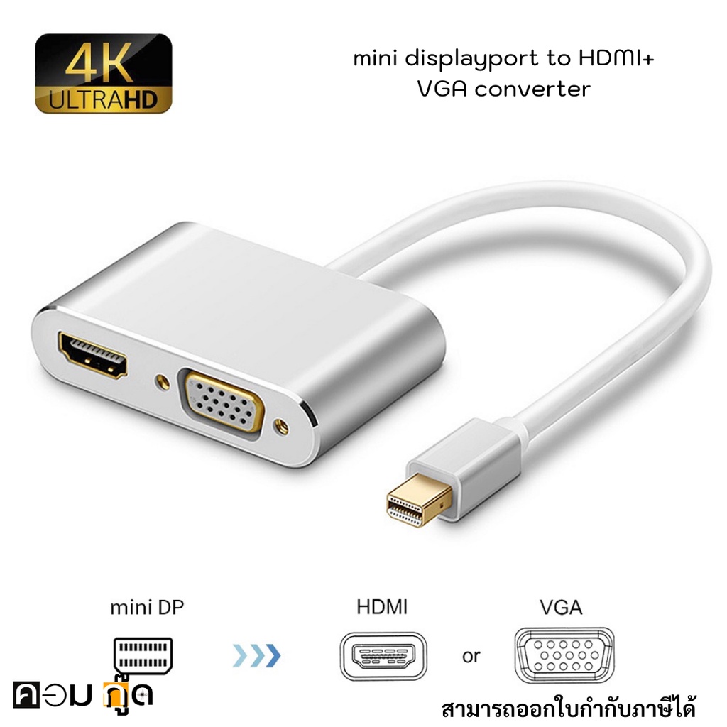 mini display to hdmi + vga converter | Shopee Thailand