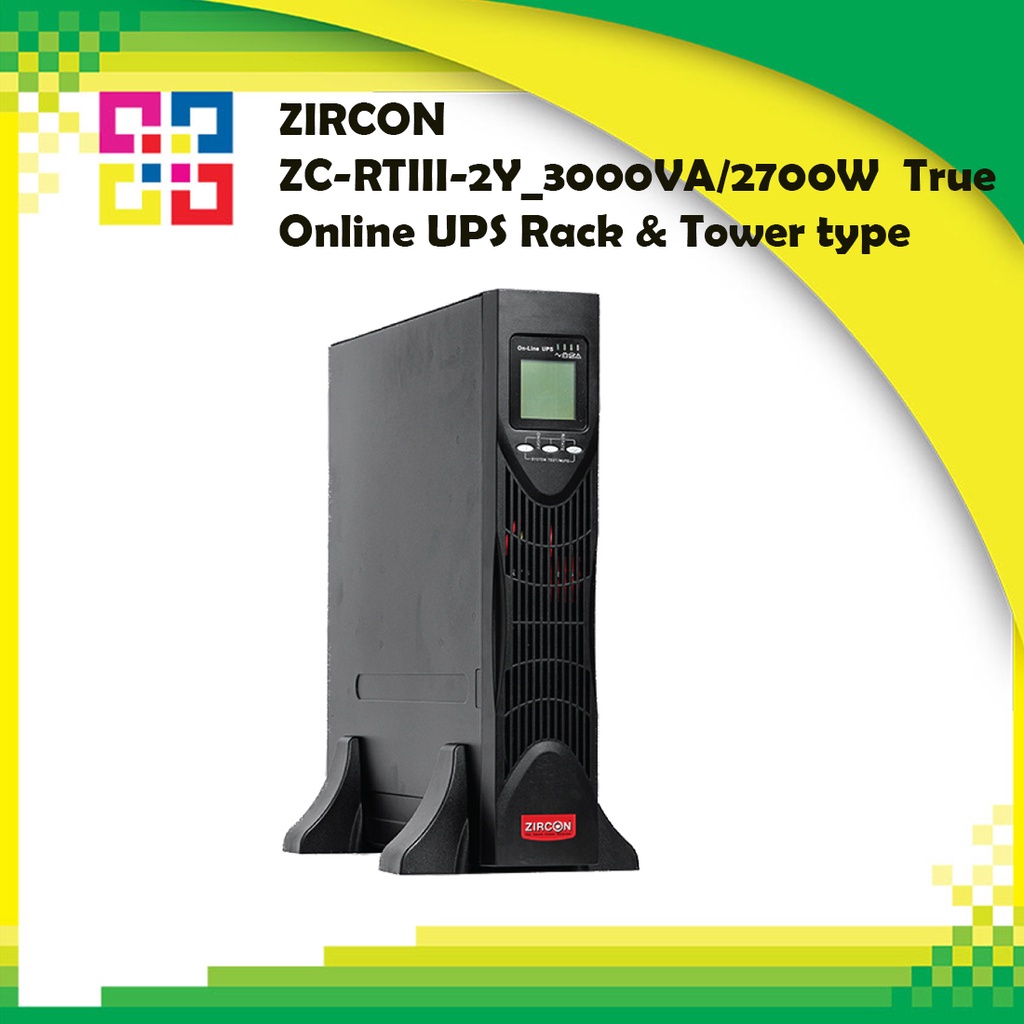 ZIRCON ZC-RTIII-2Y_3000VA/2700W True Online UPS Rack & Tower type | Shopee Thailand
