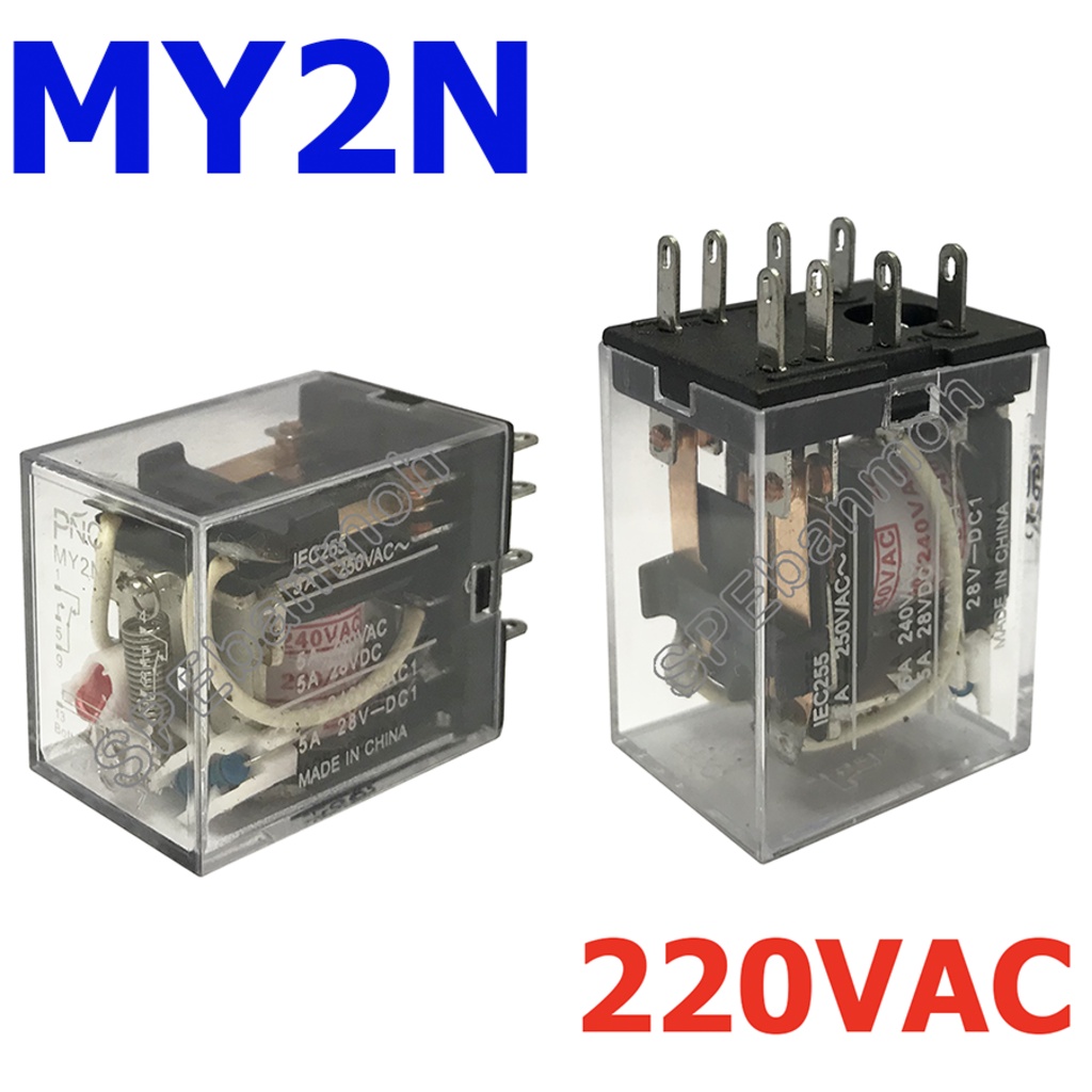 MY2N-220AC รีเล์ย์ MY2 (MY2 Relay) 220VAC 5A 250VAC 5A 28VDC | Shopee ...