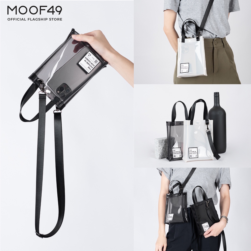 MOOF49 Mini Re-Nylon Set กระเป๋าผ้ารีไซเคิลไนล่อน ผ้ากันน้ำ สกรีนชื่อได้ (รุ่นใหม่!) มีแม่เหล็ก ...