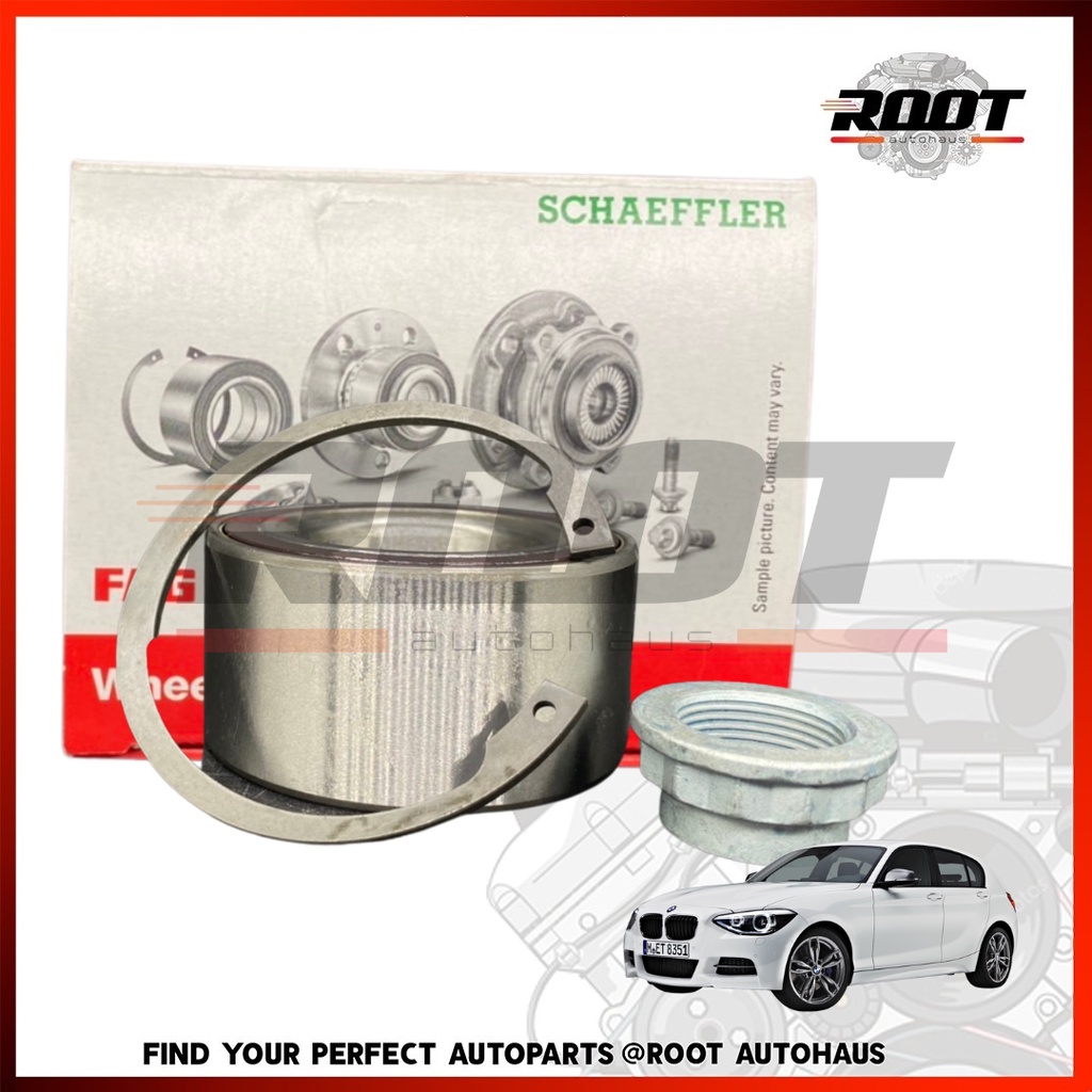 FAG ลูกปืนล้อหลัง+แหวน+น๊อต สำหรับ BMW F20 F30 320i เบอร์ 713 6495 50 ...