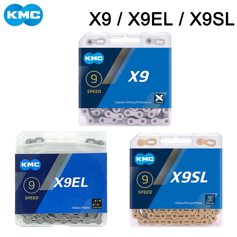 Kmc X9 X9.93 X9SL โซ่จักรยานเสือภูเขา สีเงิน ทอง 116L 9 18 27 ความเร็ว ...