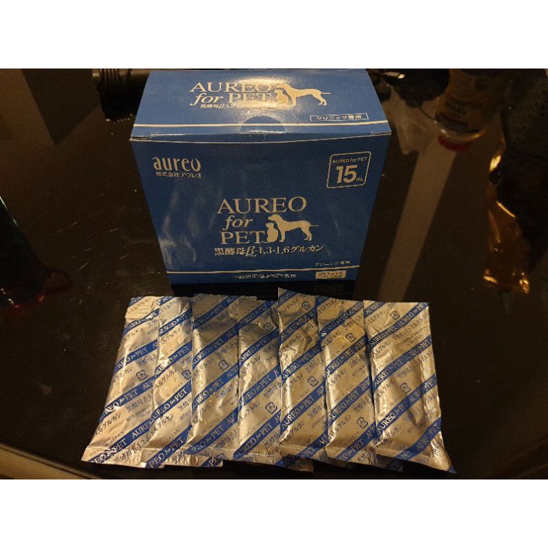 Aureo for pet อาหารเสริมภูมิคุ้มกันสำหรับสุนัขและแมว 15ml. เหมา 7 ซอง ...