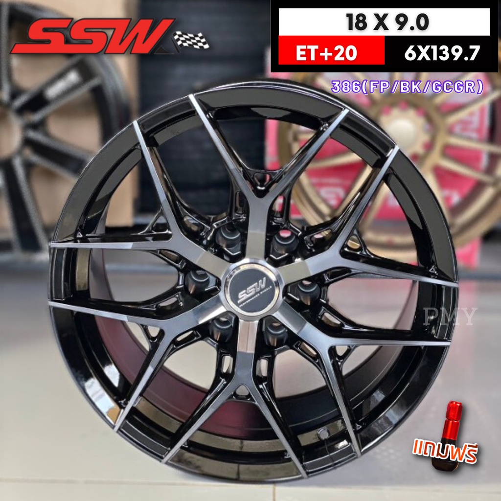 แม็กขอบ 18x9.0 ET+20 6รูx139.7 🛻🚗ยี่ห้อ SSW รุ่น 386 (FP/BK/GCGR) 🔥 ...