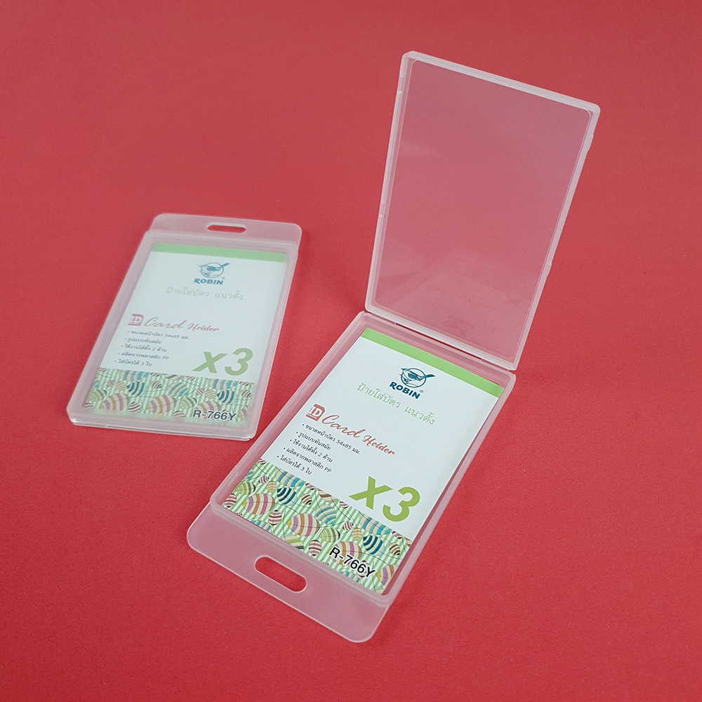 Robin ป้ายใส่บัตร ใส่บัตรได้ 3 ใบ R-766Y แนวตั้ง R-766X แนวนอน | Shopee ...