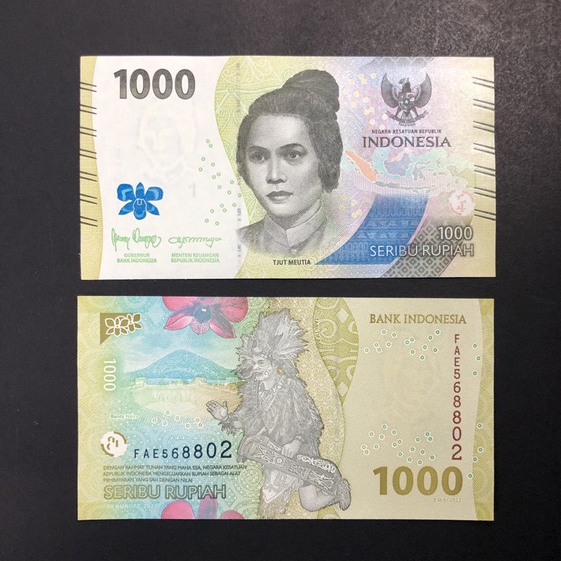 Indonesia 1000 Rupiahs 2022 P-W162 UNC | Shopee Thailand