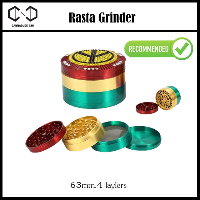 Rasta Grinder Aluminium ที่บด เครื่องบดสมุนไพรHerb Grinder 4 ชั้น อย่าง ...