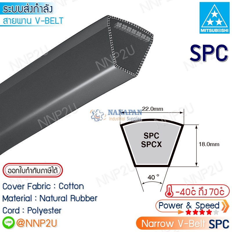 MITSUBOSHI สายพานมิตซูโบชิ SPC2000 SPC2120 SPC2240 SPC2280 SPC2335 ...