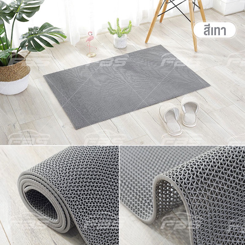 FBS แผ่นรองกันลื่น พรมกันลื่น แผ่นกันลื่นห้องน้ำ ในห้องน้ํา ในห้องครัว กันลื่น 10M PVC ทำความ ...